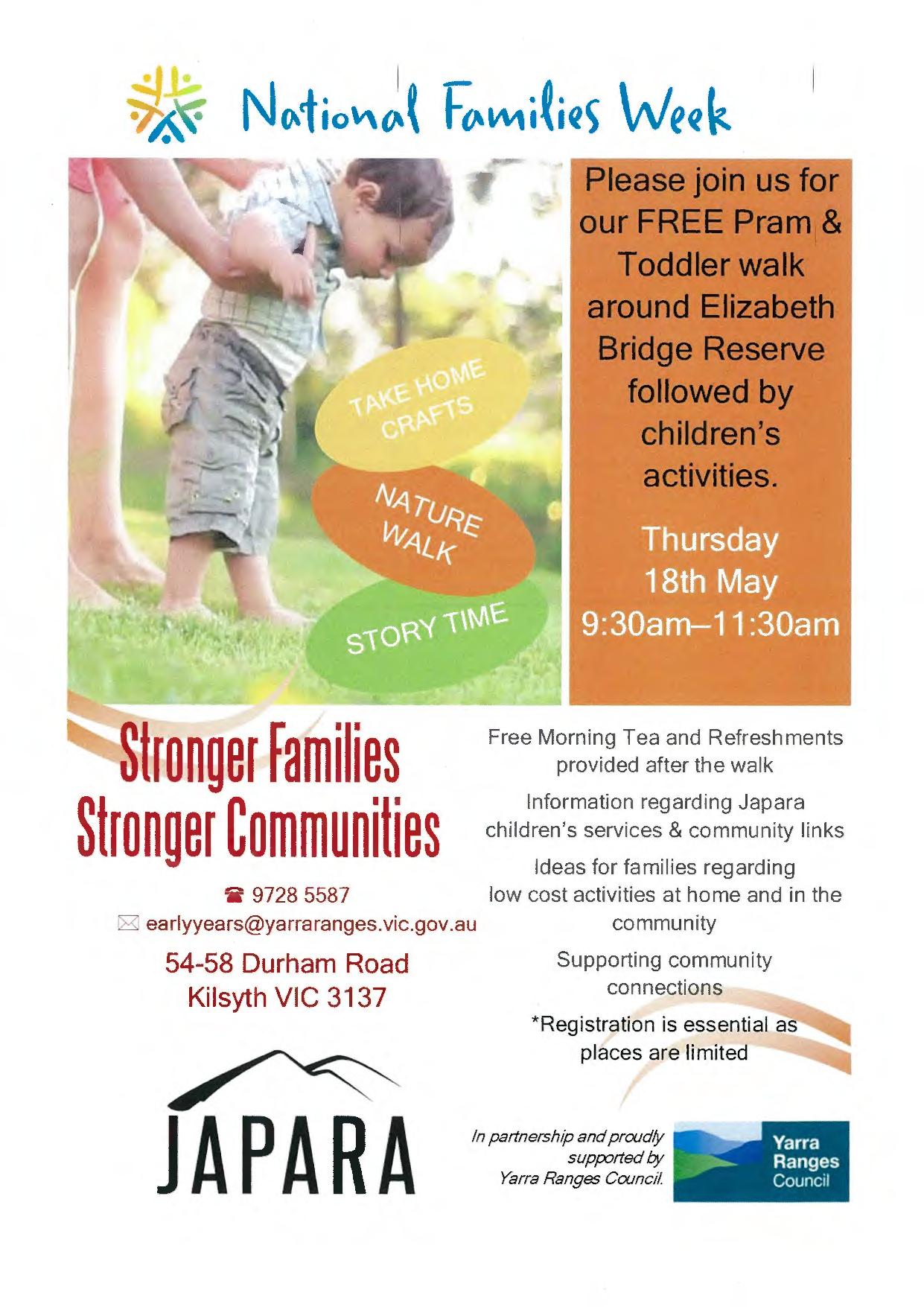 National Families Week – HEATHMONT BUSHCARE